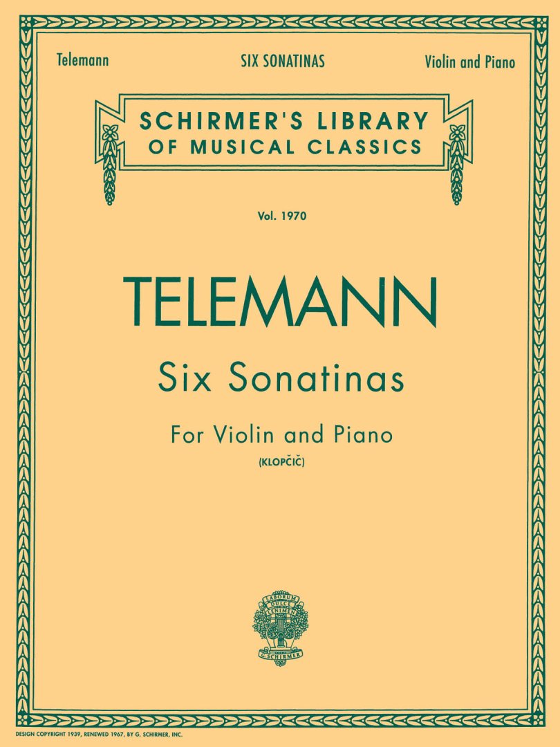 Six Sonatinas: Schirmer Library of Classics Volume 1970 Violin and Pia